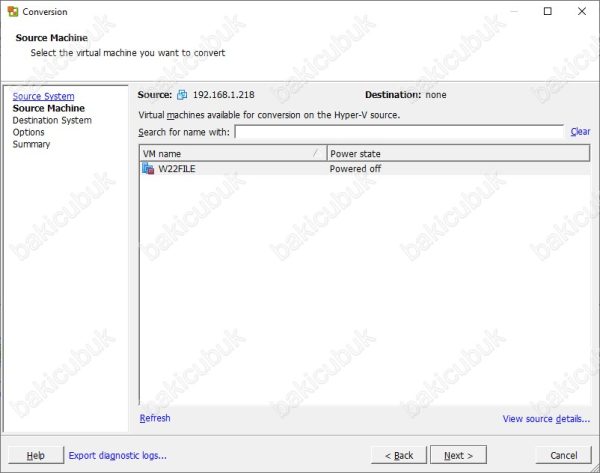 VMware vCenter Converter Standalone Virtual Machine Converter İşlemi ...