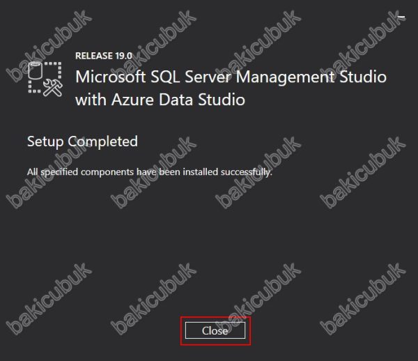 Microsoft SQL Server Management Studio 19.0 Kurulumu - Baki ÇUBUK
