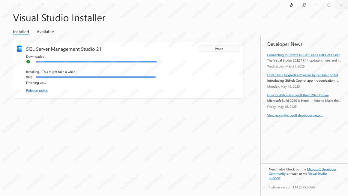 Microsoft SQL Server Management Studio 21 Kurulumu - Baki ÇUBUK