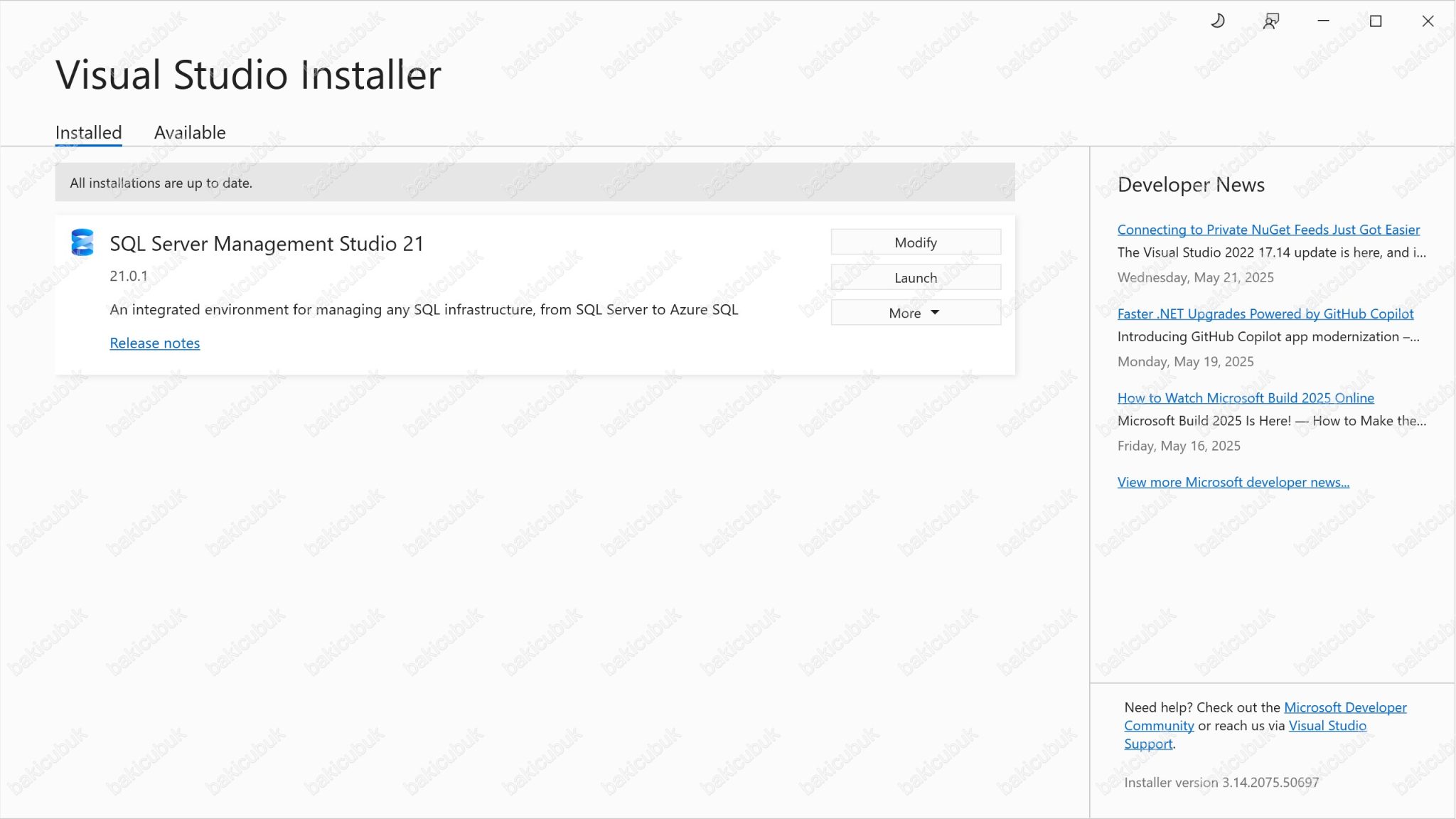 Microsoft SQL Server Management Studio 21 Kurulumu - Baki ÇUBUK