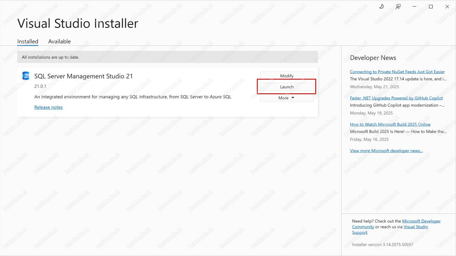 Microsoft SQL Server Management Studio 21 Kurulumu - Baki ÇUBUK