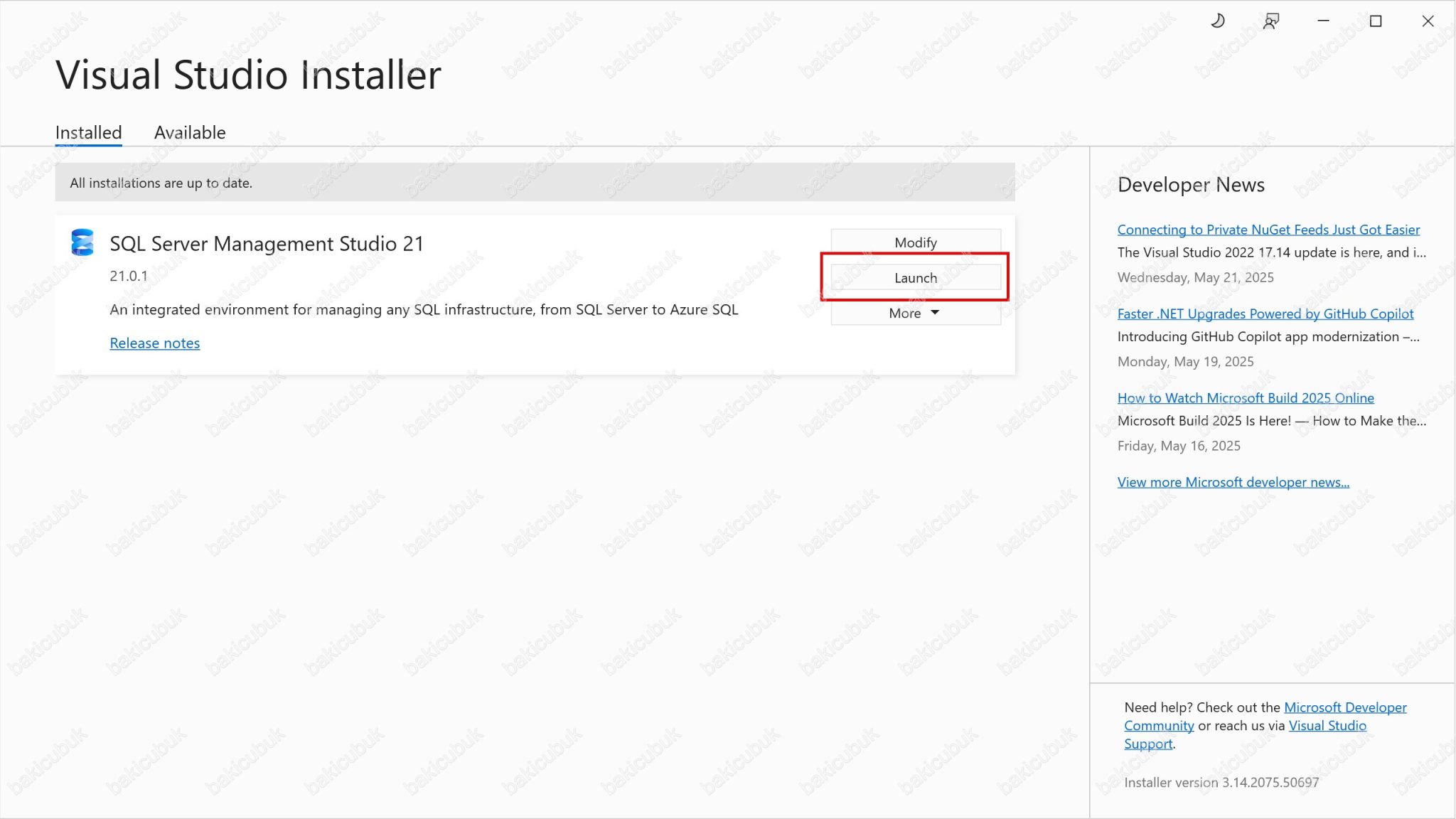 Microsoft SQL Server Management Studio 21 Kurulumu - Baki ÇUBUK