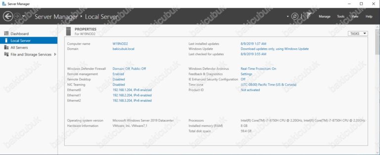 Windows Server 2019 File Server Failover Cluster Kurulumu - Baki ÇUBUK