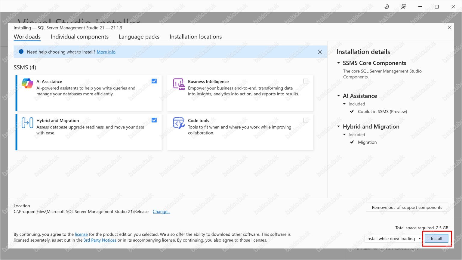 Microsoft SQL Server Management Studio 21 Kurulumu - Baki ÇUBUK