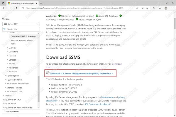 Microsoft SQL Server Management Studio (SSMS) 19.0 Preview 2 Kurulumu ...
