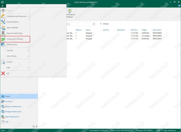 Veeam Backup & Replication 12 Config Migrate İşlemi - Baki ÇUBUK