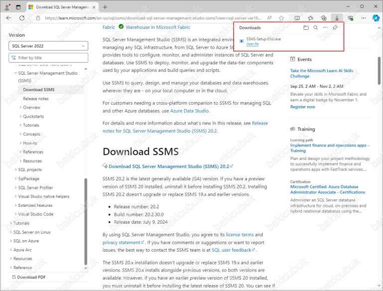 Microsoft SQL Server Management Studio 20.2 Kurulumu - Baki ÇUBUK