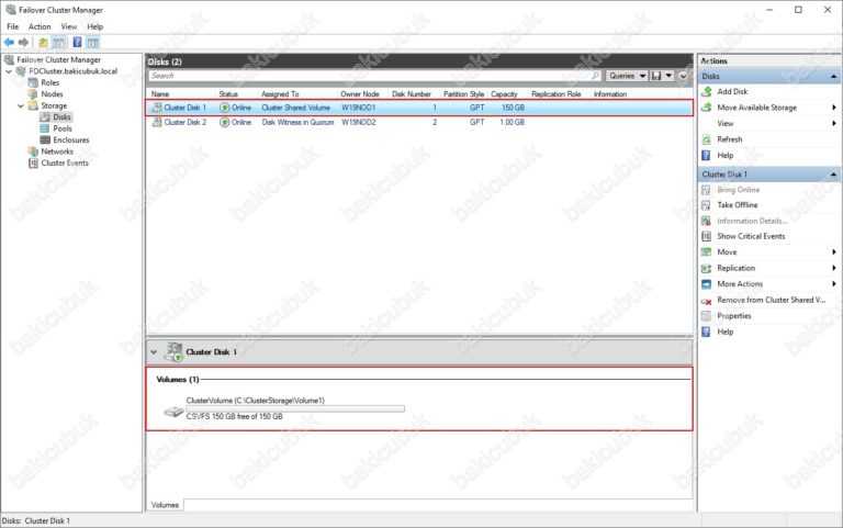 Windows Server 2019 Hyper-V Failover Cluster Üzerinde Cluster Shared ...