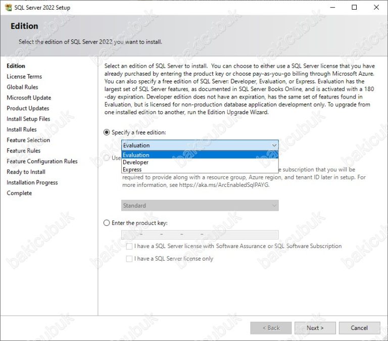 Microsoft SQL Server 2022 Kurulumu - Baki ÇUBUK