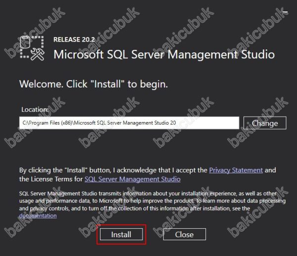 Microsoft SQL Server Management Studio 20.2 Kurulumu - Baki ÇUBUK