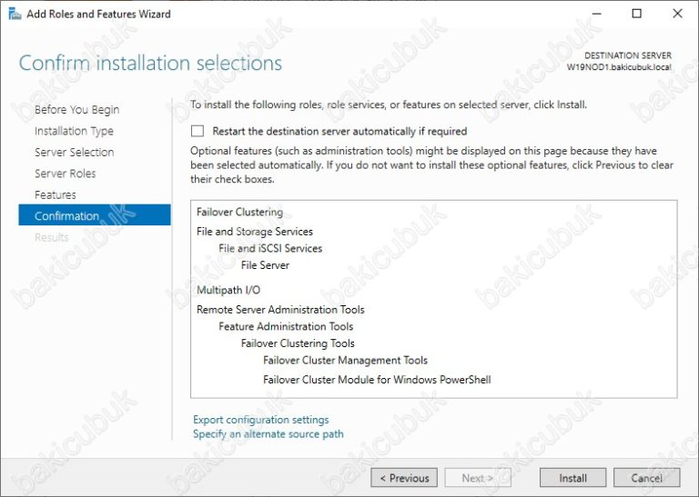 Windows Server 2019 File Server Failover Cluster Kurulumu - Baki ÇUBUK
