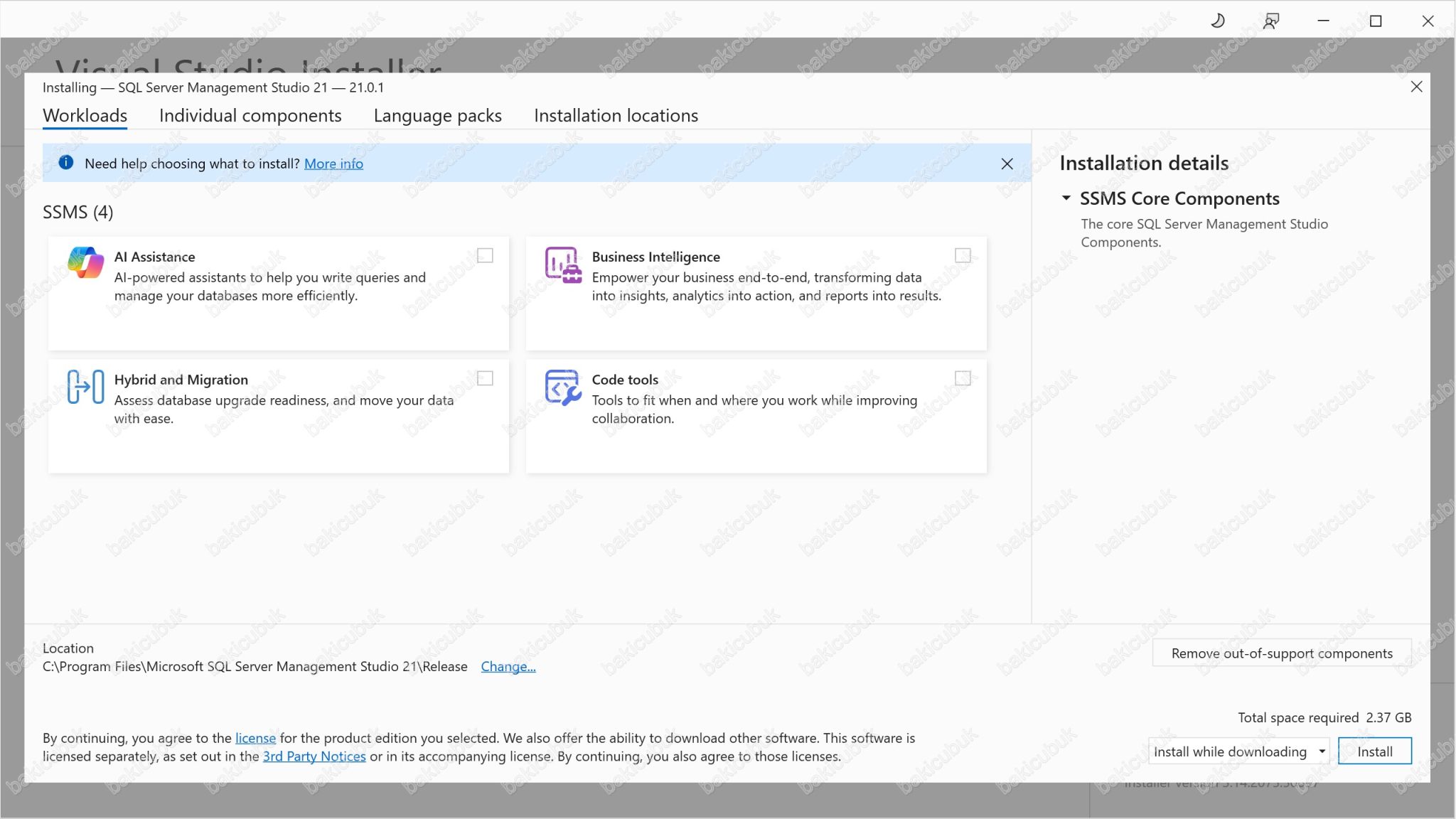 Microsoft SQL Server Management Studio 21 Kurulumu - Baki ÇUBUK
