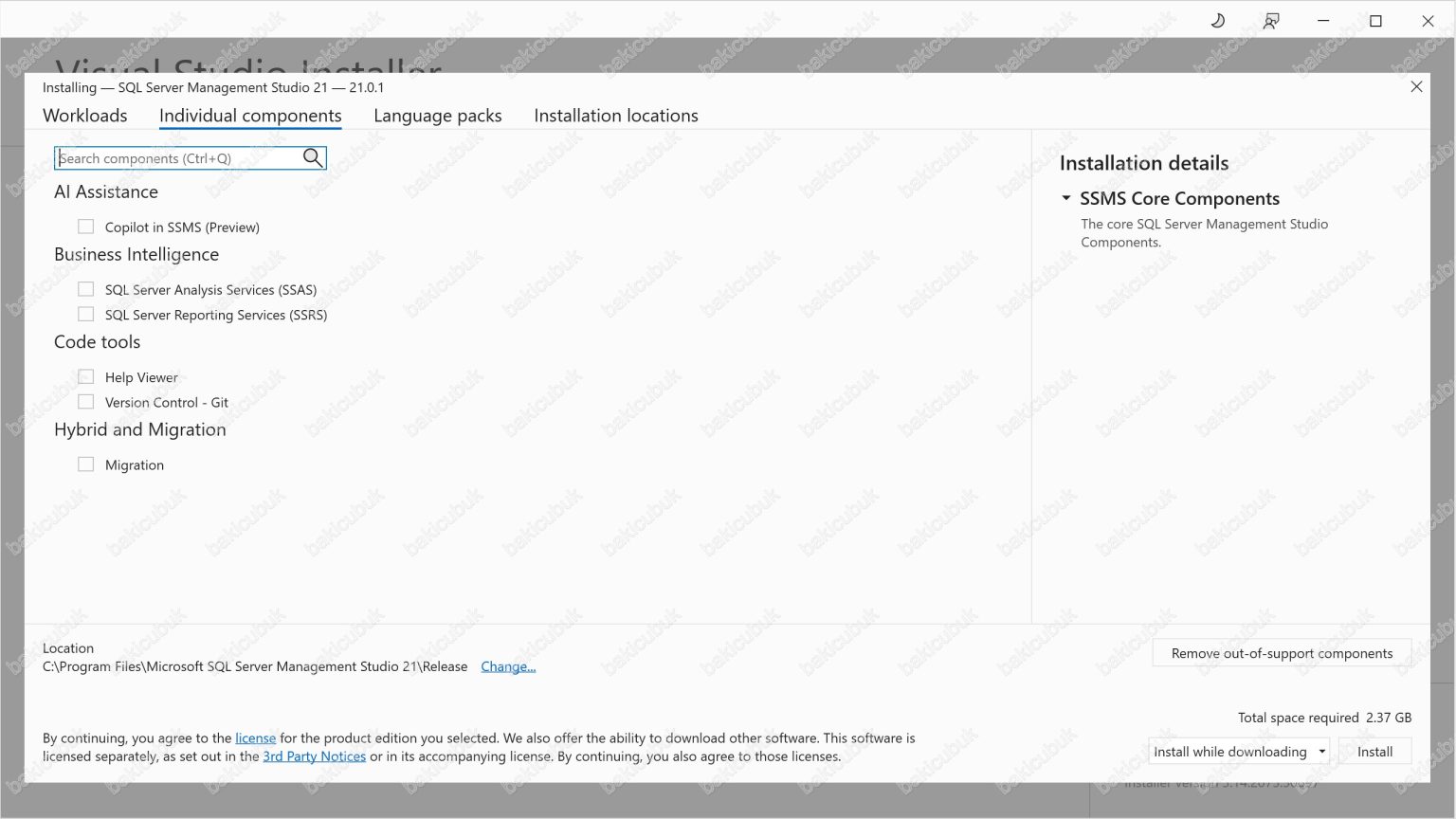 Microsoft SQL Server Management Studio 21 Kurulumu - Baki ÇUBUK
